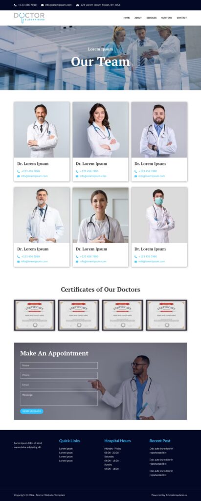 Our Team – Doctor Website Template